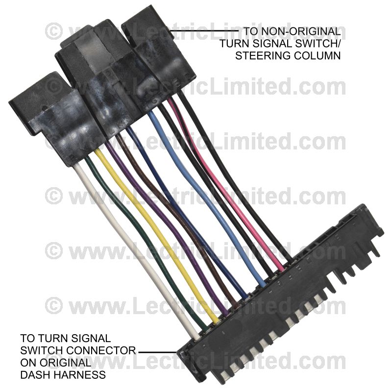 STEERING COLUMN TURN SIGNAL SWITCH ADAPTER HARNESS - Lectric Limited